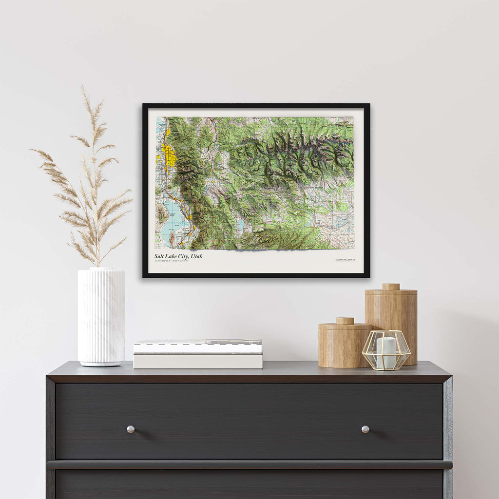 Map of Salt Lake City, Utah | Shaded Relief Map of Salt Lake City, Uta ...