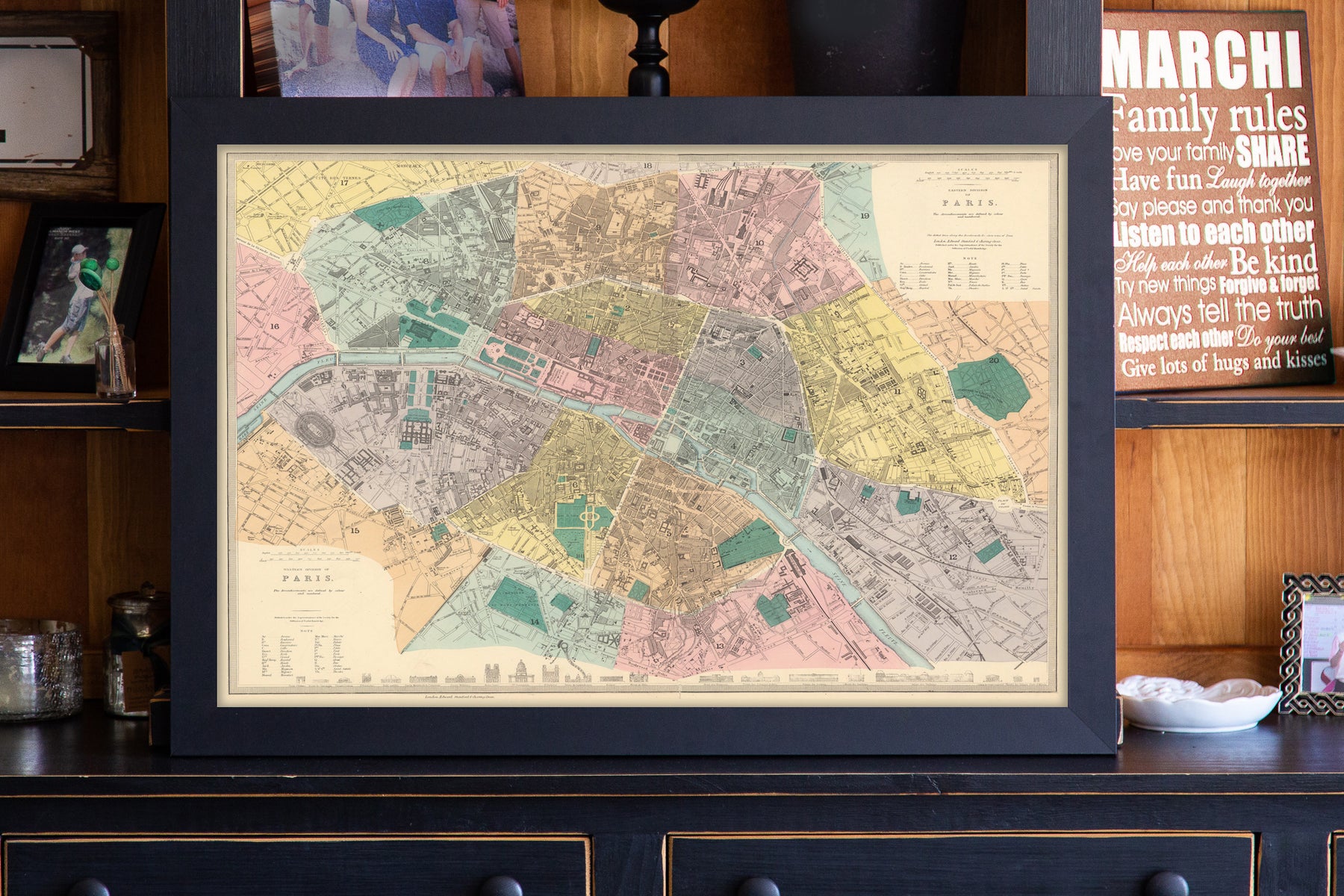 Vintage 1872 Paris France Map – Masterpiece Maps