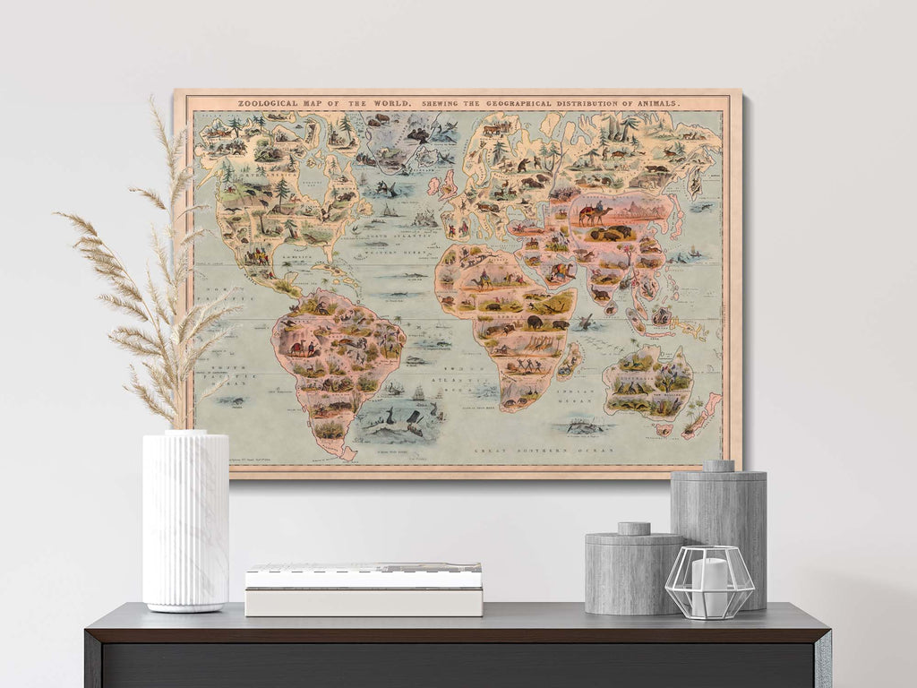 Zoological World Map – Masterpiece Maps