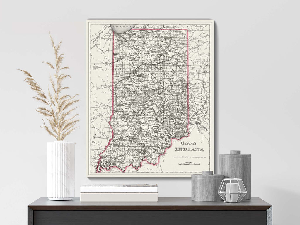 Vintage Indiana State Map – Masterpiece Maps
