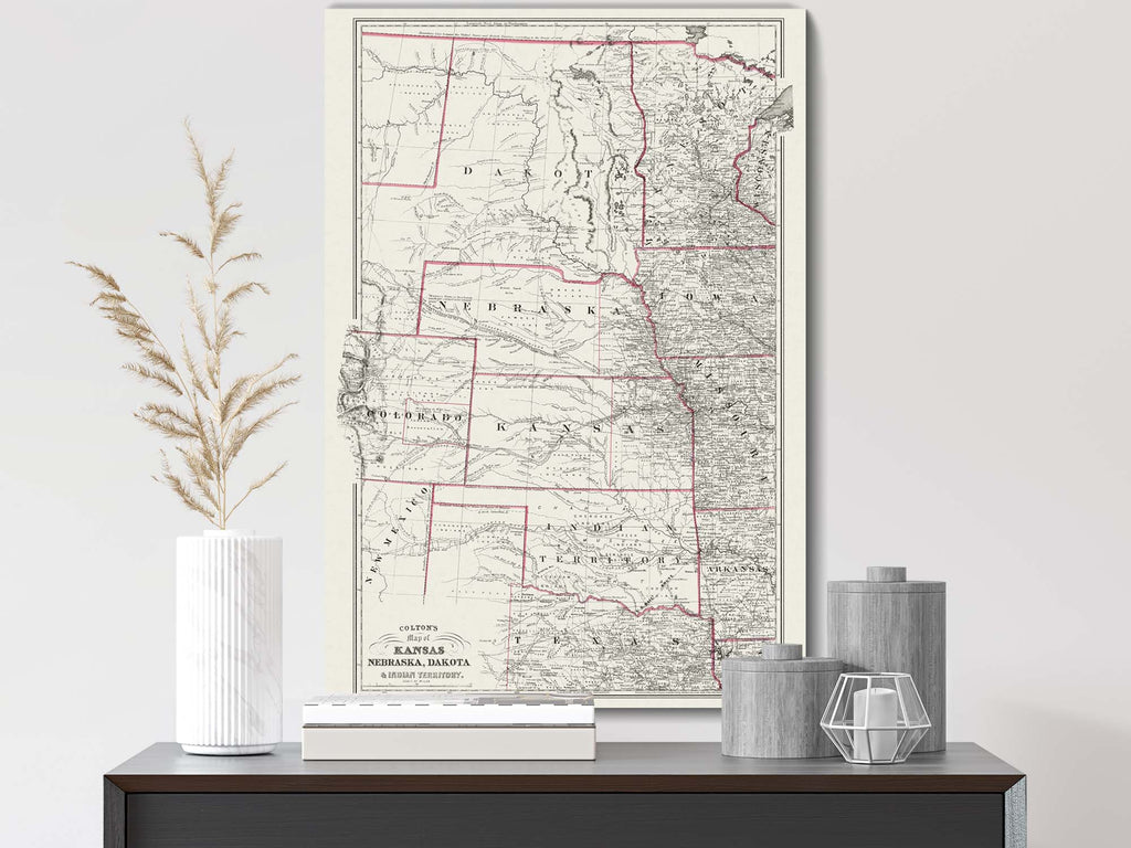 Vintage Mid-West State Map – Masterpiece Maps