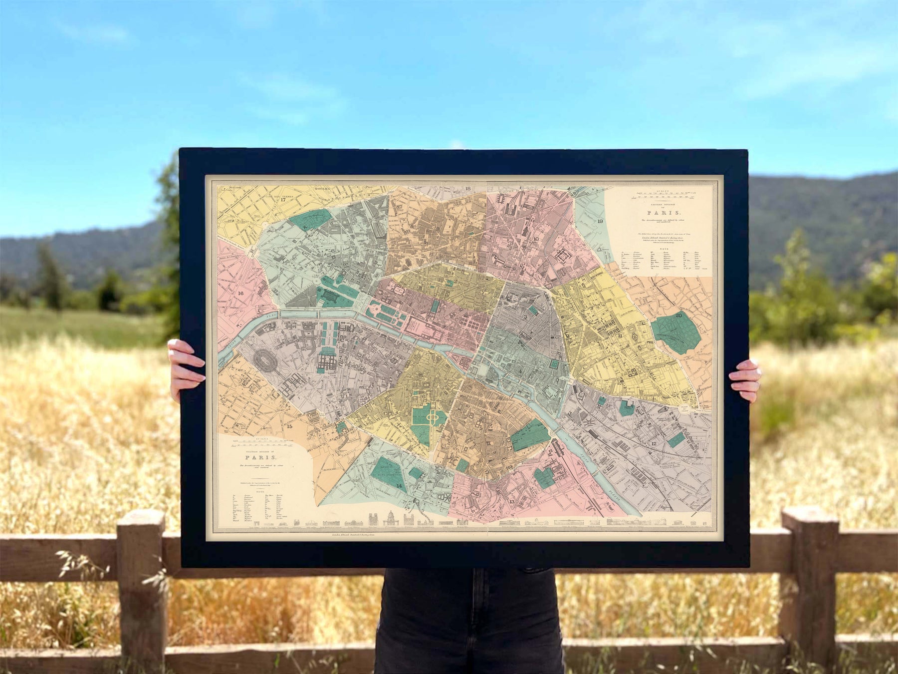 Vintage 1872 Paris France Map – Masterpiece Maps